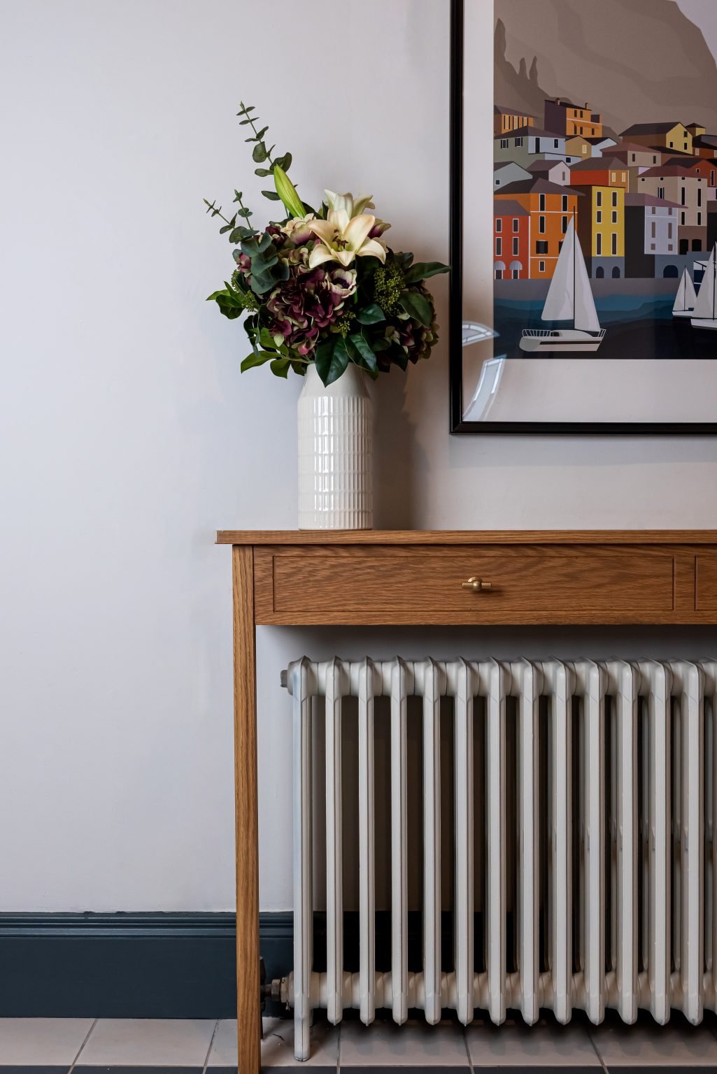 Solid Oak Radiator Table - Devlin And Co